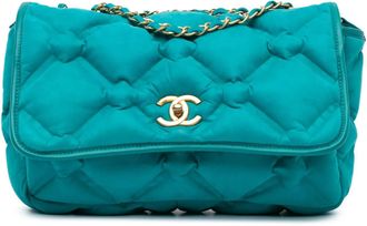 Chanel Hobo Bags - Small Iridescent Calfskin Chesterfield Flap - Gr. unisize - in Blau - f&uuml;r Damen