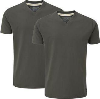 Charles Wilson Pack de 2 T-Shirts Unis &agrave; Col V (3XL, Graphite (1024))
