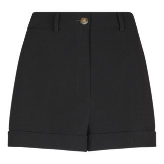 Elisabetta Franchi Femme, Shorts, Noir, Taille: 38 FR Shorts en Cr&ecirc;pe L&eacute;ger