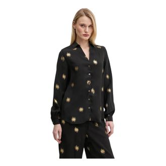 Never Fully Dressed Gold Sun Besticktes Hemd - - Blouses & Shirts - Damen - Schwarzk - S
