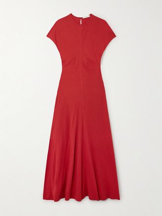 Faithfull The Brand Colmar Maxikleid Aus Biobaumwoll-jersey - Rot