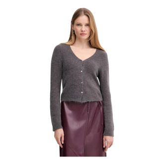 Oui Femme, Pulls, Gris, Taille: 42 FR Cardigans