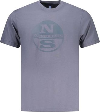 North Sails Homme, Tops, Bleu, Taille: 2XL T-shirt en coton &agrave; col rond