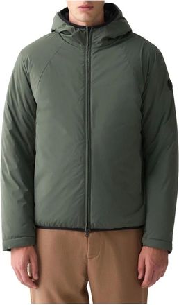 Colmar Homme, Vestes, Vert, Taille: XL Manteau vert en tissu technique à capuche
