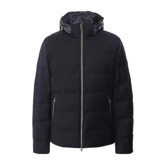 Montecore Dunkelblaue Daunenjacke mit Abnehmbarer Kapuze - - Jackets - Herren - Blau - XL