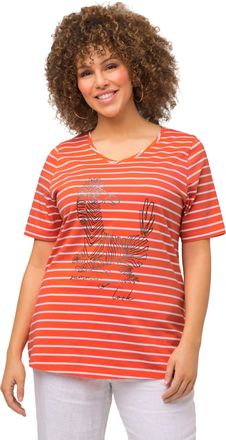 Ulla Popken Damen T-Shirts, Mandarine, 46-48