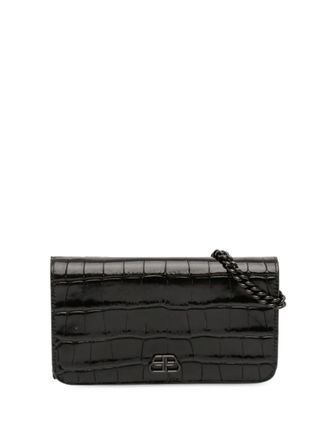 Balenciaga &eacute;tui pour smartphone BB &agrave; bride en cha&icirc;ne (2019) - Noir