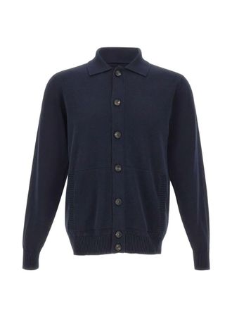 FILIPPO DE LAURENTIIS Polo Neck Long Sleeves Cardigan