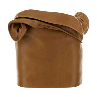 Magda Butrym Draped Leather Mini Skirt - - Skirts - Damen - Braun - 2XS
