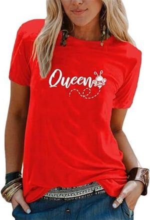 Keephen Queen Bee T-Shirt Femmes Apiculteur Ruche Dr&ocirc;le Impression 3D T-Shirt Mignon Abeilles Miel Amoureux Tops Casual Col Rond Pullover