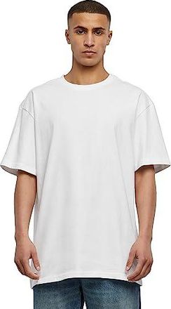 Urban Classics T-shirt pour homme en jersey &eacute;pais avec &eacute;paules tombantes, disponible en plus de 10 couleurs, taille S &agrave; 5XL, Blanc., XS