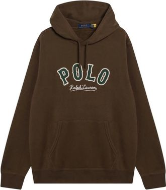 Polo Ralph Lauren Homme, Sweatshirts et sweats &agrave; capuche, Brun, Taille: S RL Fleece Western-Logo Sweat &agrave; capuche