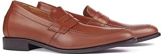 Masaltos Chaussures r&eacute;haussantes pour Homme avec Semelle Augmentant la Taille jusqu&agrave; 7cm. Fabriqu&eacute;es en Peau. Mod&egrave;le Stanford (Marron, Syst&egrave;me Taille Chaussure