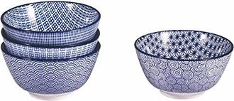 Villa D'Este Home Tivoli Blue Confusion Set 4 Sch&uuml;sseln