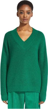 Max Mara Femme, Pulls, Vert, Taille: 42 FR Viaggio 12131 V-neck Tricots