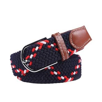 Generic Ceinture &eacute;lastique en toile tiss&eacute;e avec boucle ardillon tricot&eacute;e pour homme et femme, 56, 3.3cmX107cm