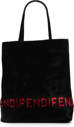 Fendi 20th Century Velour Logo tote bag - Schwarz