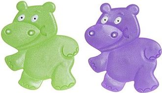 DKD Home Decor Badezimmerteppich, PVC, grün, 2 Stück, 10 x 1 x 13 cm