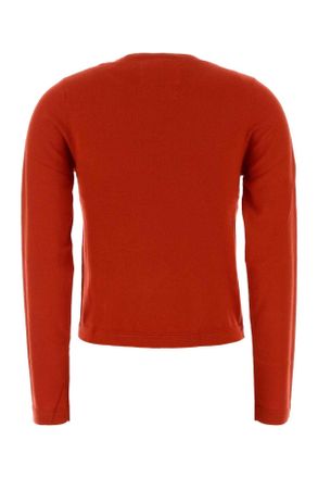 Extreme Cashmere Womens Red Cotton Blend N&acirc;&deg;451 Sweater Tomato Exterior: Cashmere Maglieria