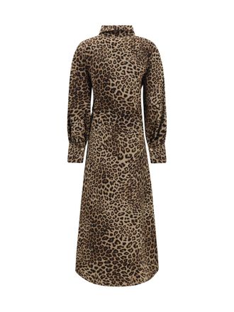 Ella Womens Cotton Dress Animalier Cotton; Elastane