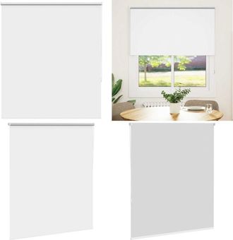 vidaXL Verdunkelungsrollo Weiß 140x130cm Stoffbreite 136,6cm Polyester - Vidaxl