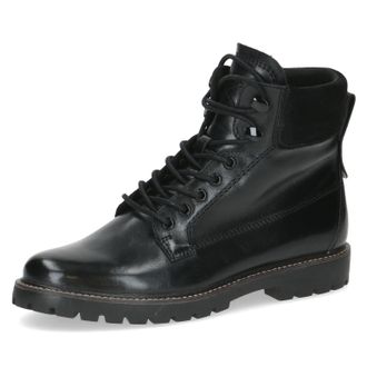 Caprice Caprice Damen Stiefeletten aus Leder zum Schn&uuml;ren, Schwarz (Black Comb), 42 EU