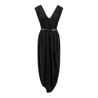 Loewe Drapierte Viskosekleid - - Dresses - Damen - Schwarzk - S