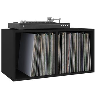 Generic LP-Aufbewahrungsbox, Freistehender Organizer mit Zwei F&auml;chern, Schallplatten-Organizer aus Holzwerkstoff f&uuml;r Wohnzimmer und Heimb&uuml;ro-Dekoration (Schwa