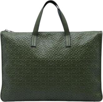 Loewe Pre-owned Business Tote Bag - - Pre-owned - Damen - Gr&uuml;n - ONE SIZE