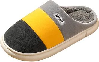 Generic Pantoufles chaudes pour homme et femme - En coton doux et doux - Antidérapantes - Légères - En mousse à mémoire de forme - Pour lintérieur et lextérie