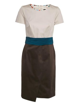 Paule Ka Cotton panel dress - Nude