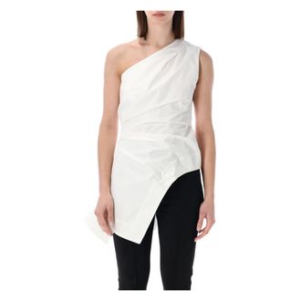 R&oacute;he Femme, Tops, Blanc, Taille: 36 FR One Shoulder Top