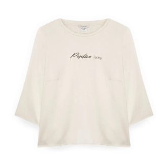 Fiorella Rubino Positive Feeling Satin Bluse - - Blouses & Shirts - Damen - Wei&szlig; - 4XL
