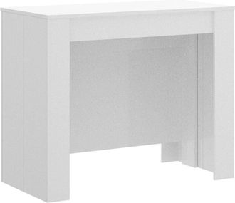 Dmora Ausziehbarer-Tisch Cognolo, Mehrzweck-Esstisch, Mehrpositions-Ausziehkonsole mit verlängerungshalter inklusive, 54/239 x 90 x 77 cm, Weiß - Dmora