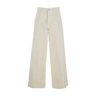 Brunello Cucinelli Femme, Jeans, Blanc, Taille: 40 FR Wide Jeans
