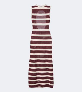 Eres Robe midi R&eacute;guli&egrave;re en coton m&eacute;lang&eacute;