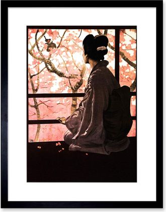 Wee Blue Coo Oper Madame Butterfly Japanisch Gerahmter Kunstdruck 18x23 cm