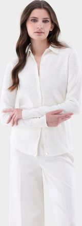 van Laack Bluse mit Retro Struktur aus Air Cotton