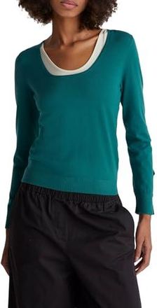 Benetton Maglia G/C M/L 1w2ad10e5 Sweater, Vert, S Femme