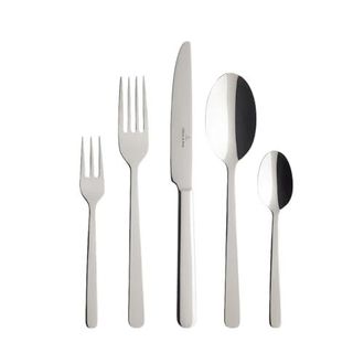 Villeroy & Boch Louis Besteckset 30-teilig Silber, Sp&uuml;lmaschinenfest, Besteck Set f&uuml;r 6 Personen, Besteckset Platin, Besteck, Edelstahl