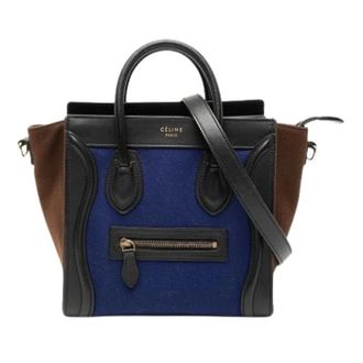 Celine Sac Nano Luggage Pre-owned - Femme - Pre-owned - Bleu - Taille: ONE Size