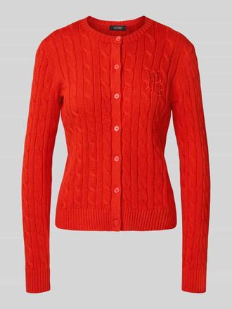 Lauren Ralph Lauren Strickjacke mit Zopfmuster und Label-Stitching Modell RALHAN