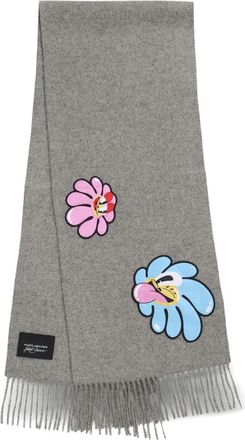 Marc Jacobs The Daisy Schal mit Fransen - Grau