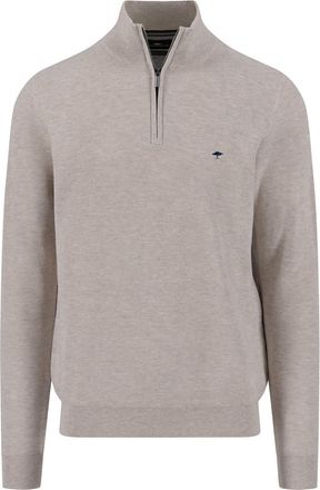 Fynch-Hatton Troyer aus Baumwolle mit Strukturstrick Winter White / 4XL