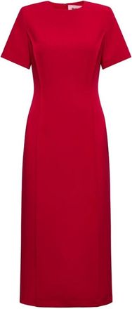 Silvian Heach Femme, Robes, Rouge, Taille: 38 FR Robe midi à encolure ronde