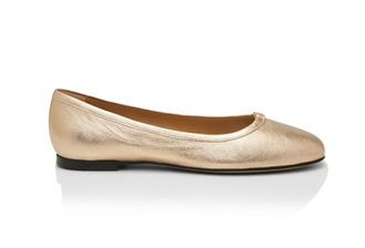 Chlo&eacute; Metallic Leather Ballet Flats Size 39