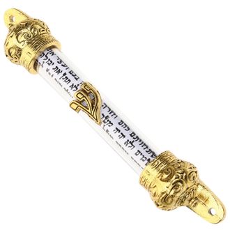 BESPORTBLE Zierliche Heim T&uuml;rrolle aus Metall mit Bibelversen Rechte T&uuml;rseite Religi&ouml;se Judaica T&uuml;rdekoration Vintage Stil Geschenk f&uuml;r Zuhause