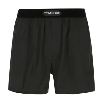 Tom Ford Homme, Sous-v&ecirc;tements, Noir, Taille: L Stretch Silk Satin Boxer