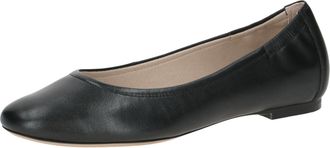 Caprice Damen Ballerinas aus Leder Elegant, Schwarz (Black Nappa), 40.5 EU