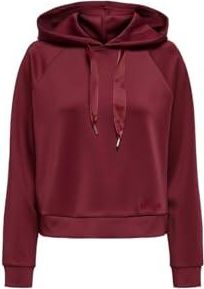 Only Sweat &agrave; capuche et lacets en satin, coupe douce., bordeaux, M